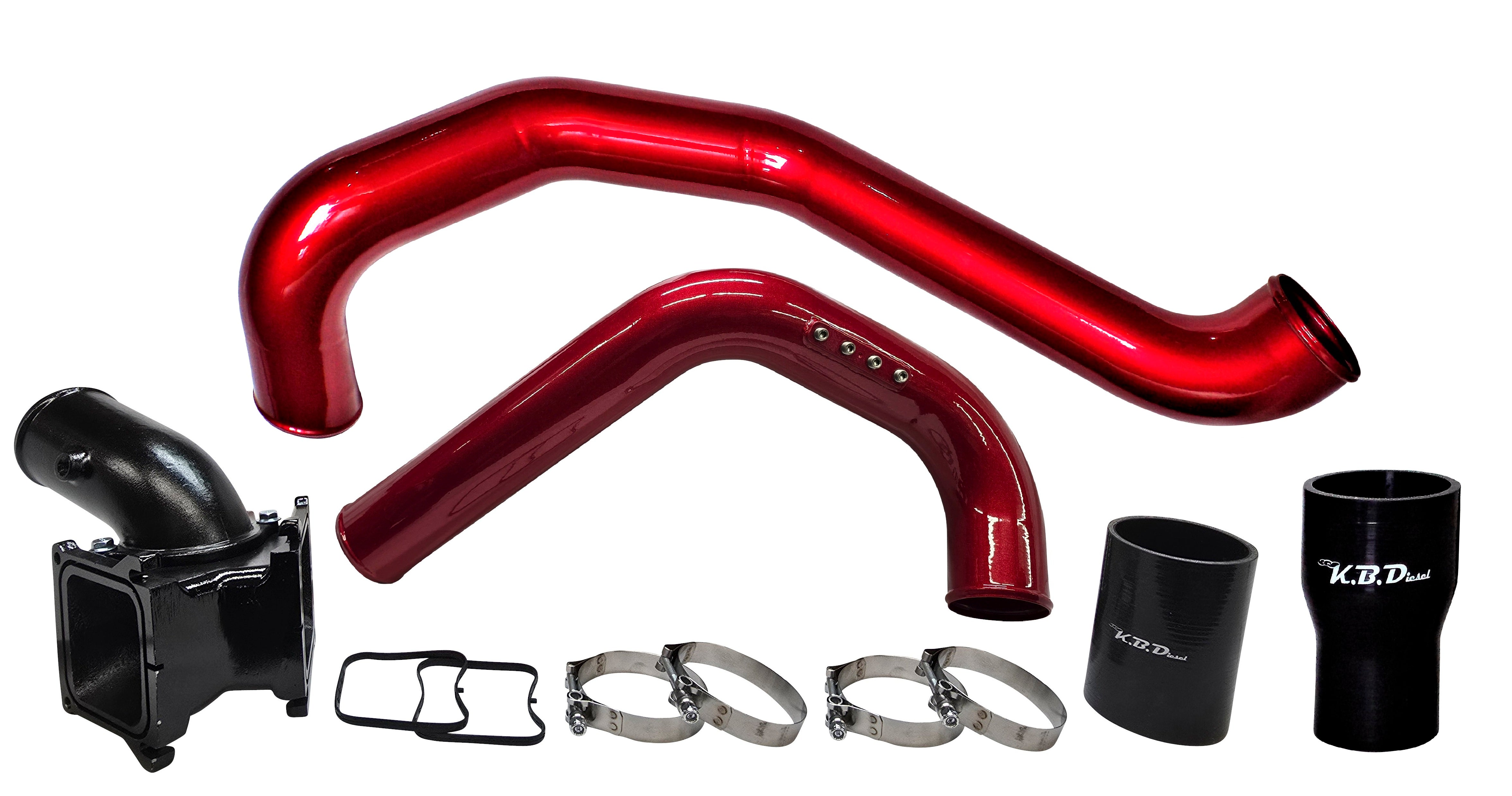 Hot & Cold Side Intercooler Pipes with Y-Bridge for 2006-2010 LBZ LMM ...