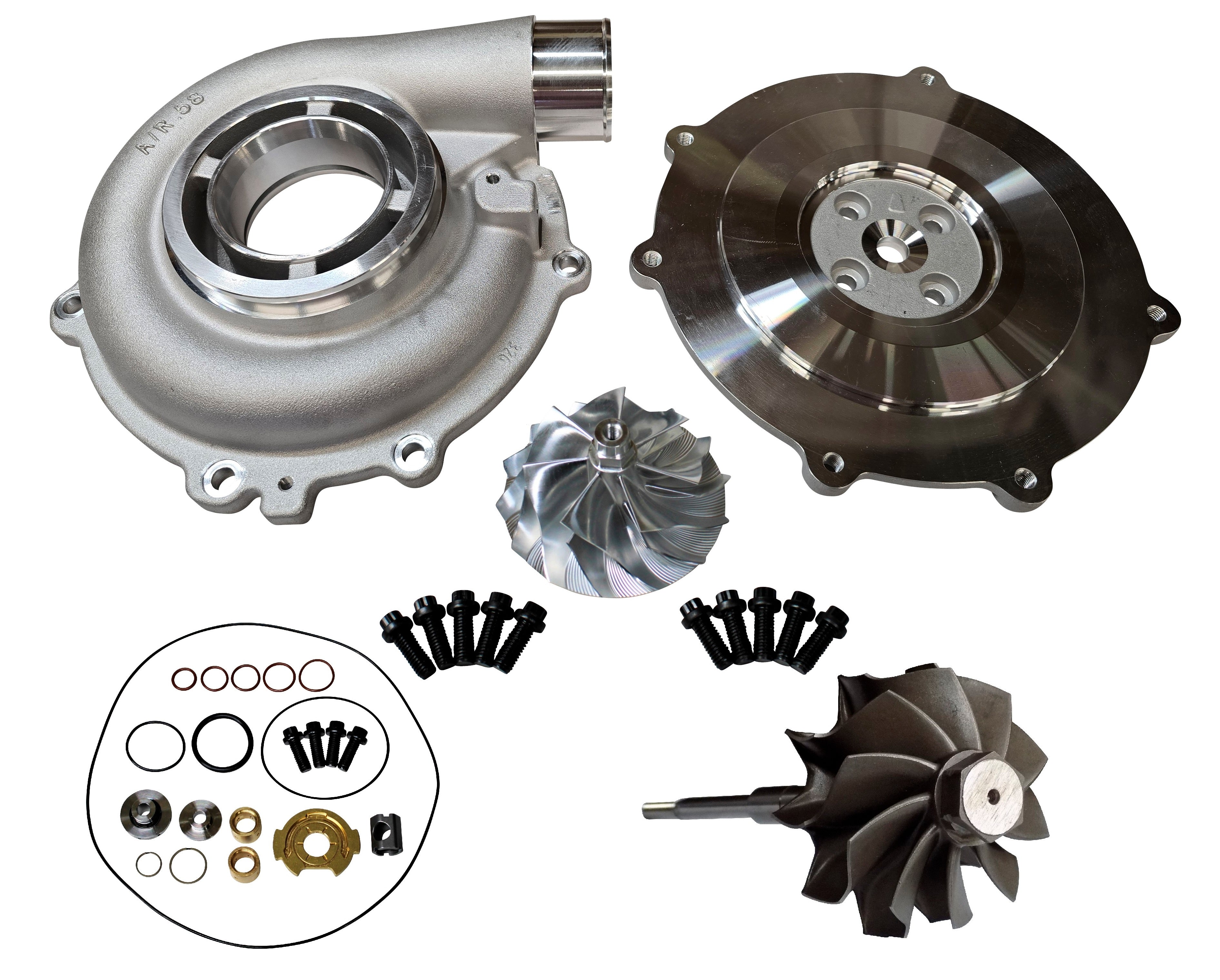 68mm Front Cover Kit W/ Wheel, Turbine & Turbo Rebuild Kit for 2004.5 ...